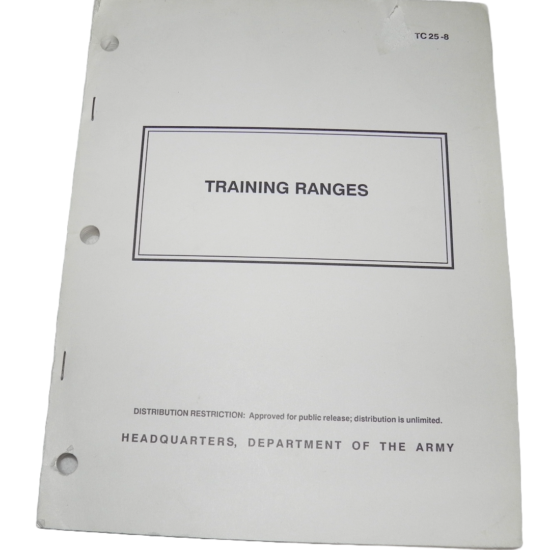 Military Book Training Ranges Circular TC 25-8 Army/Marines| Pigeon ...