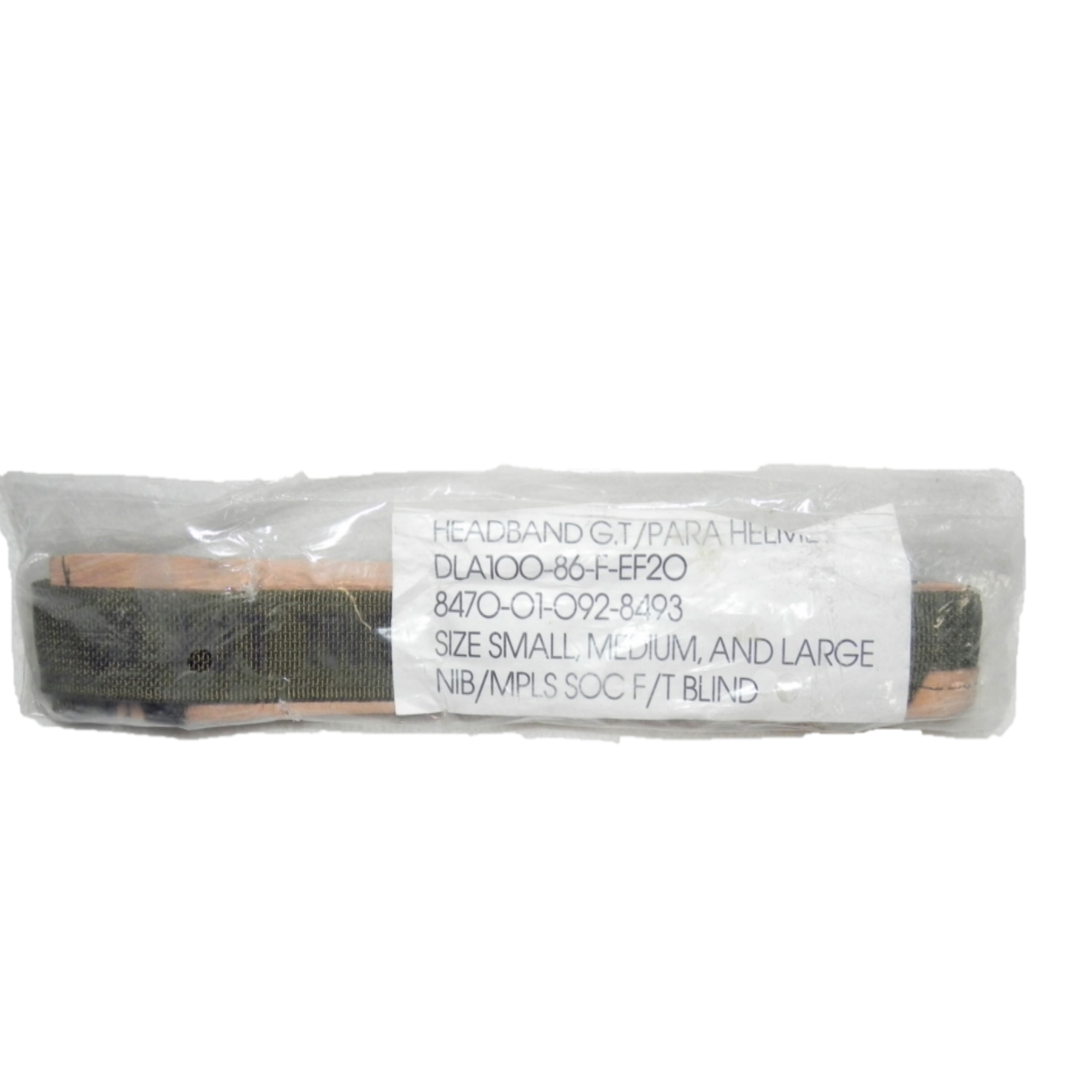 Headband USGI Army G.T. / Para Helmet Adjustable Fits S, M & L New In ...