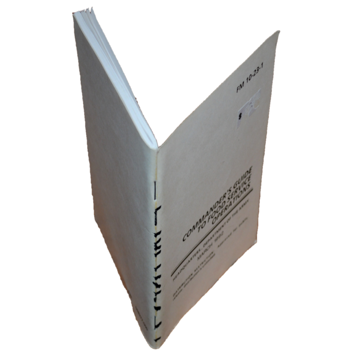 Military Book Army Commander's Guide to Food Operations Manual FM 10-2 ...