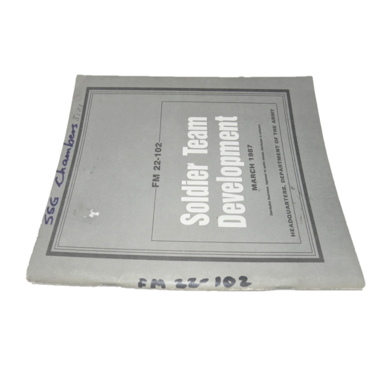 Military Book Army Soldier Team Development Manual FM 22-102| Pigeon ...